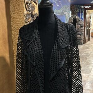 Adore | Sweaters | Nwt Adore Black Knit Open Drape Cardigan | Poshmark